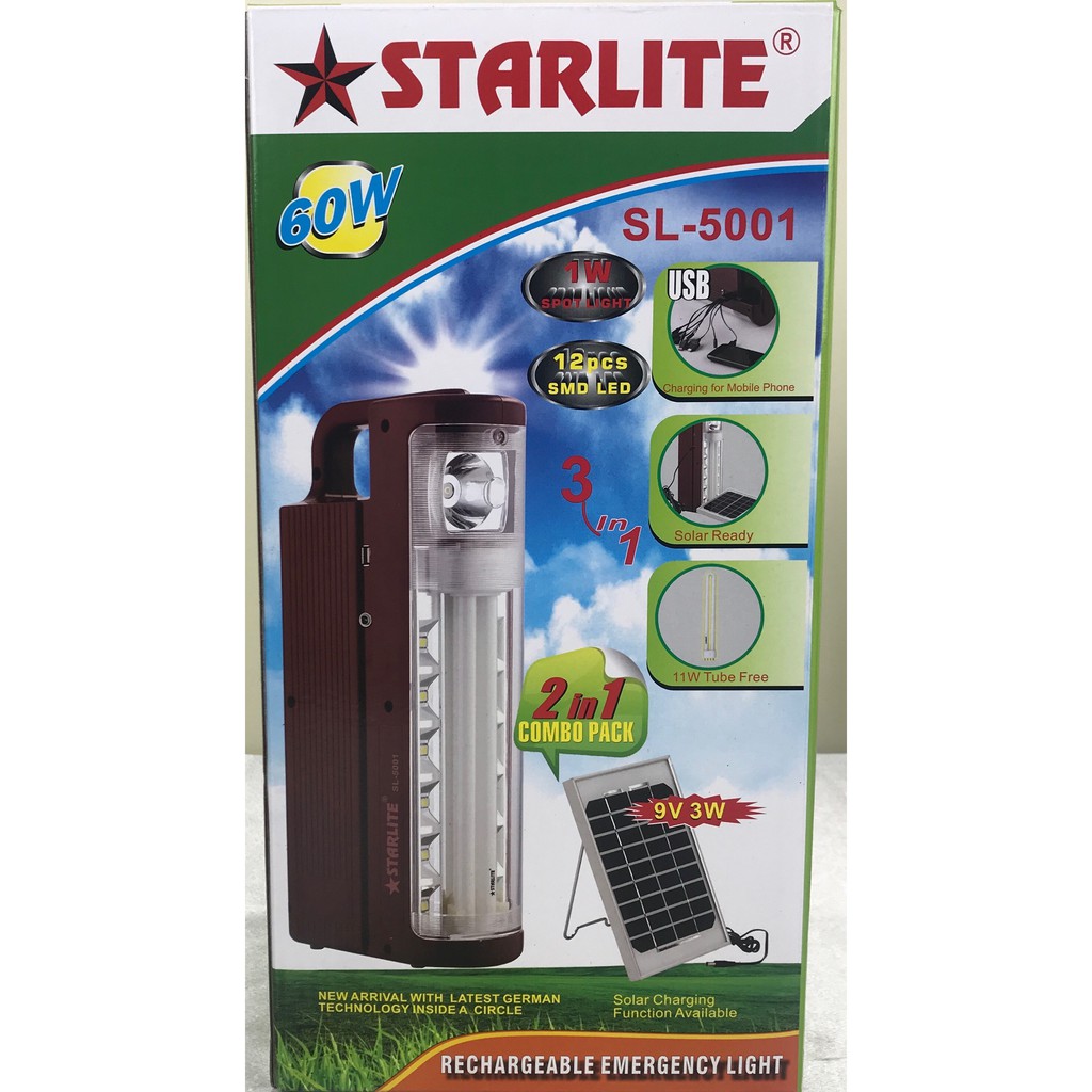 Japan Original Rechargeable Emergency Led Light Starlite (SL-5001 ...