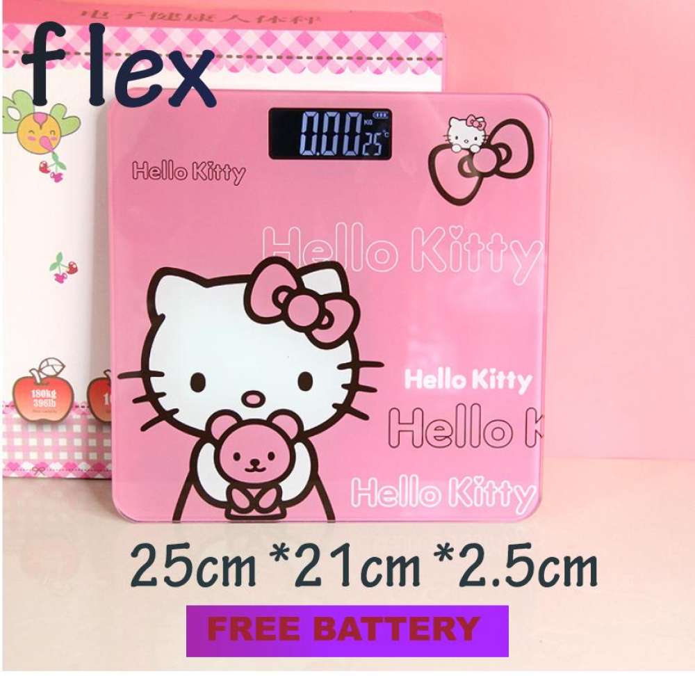 Flex Hello Kitty weighing square scale electronic scales cartoon health ...
