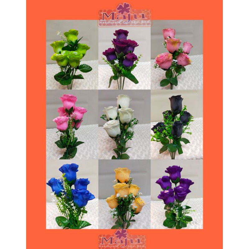 Bunga Ros/Rose Bud 🌷🌷/Bunga Hiasan🔥🔥HOT ITEM 🔥🔥Ada 20 Warna Pilihan ...