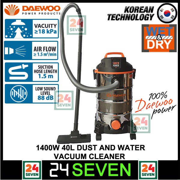 DAEWOO VACUUM CLEANER 40L WET AND DRY VACUUM CLEANER 1400W WITH BLOWER ...