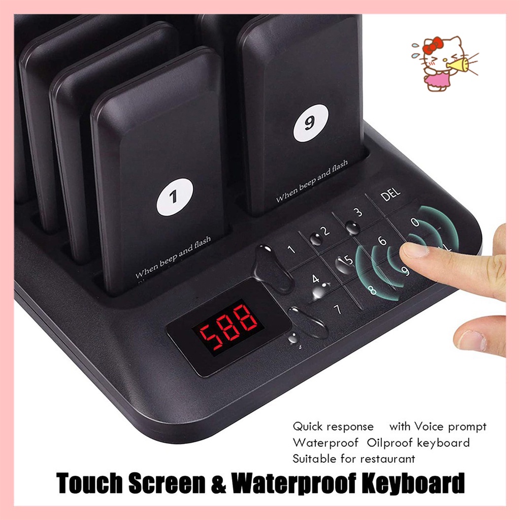Ship from KL> Restaurant Pager Calling System With 16 Pager Receivers ...