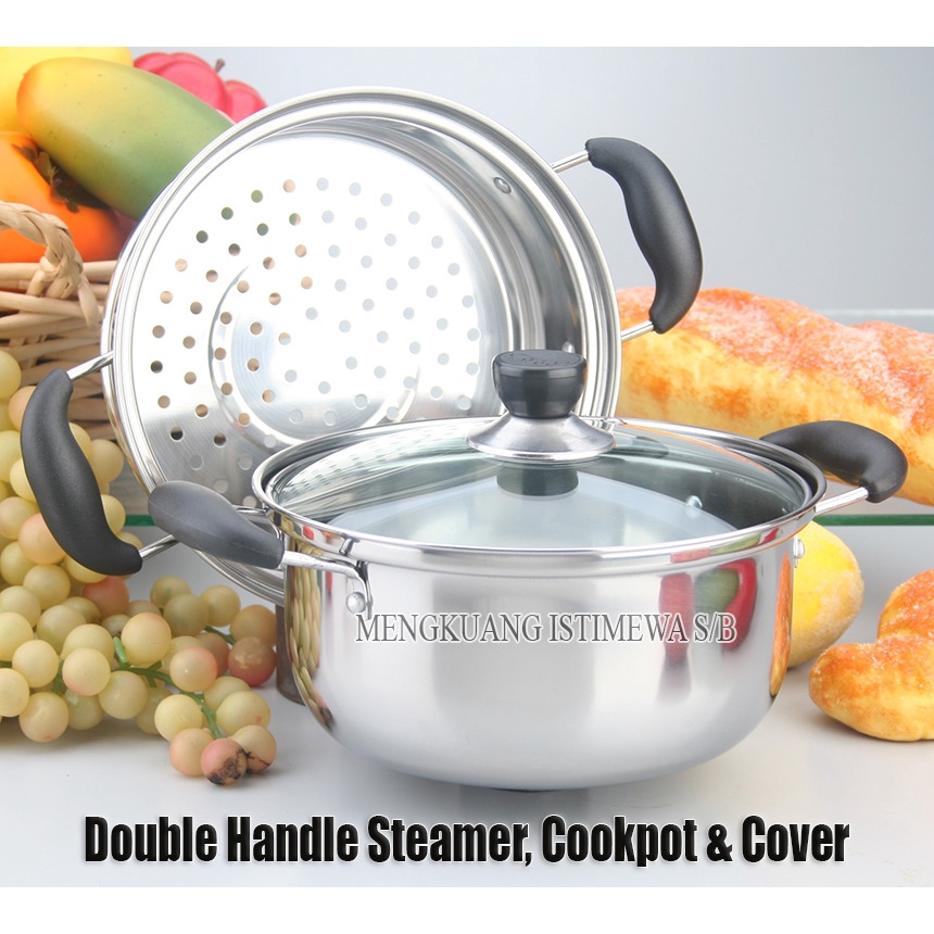 3pc Stainless Steel Thai Multi Function Cook and Steamer set SE20398 ...