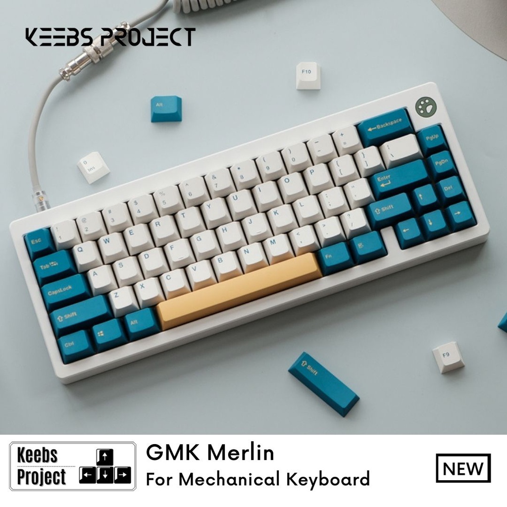 GMK Merlin Keycap PBT Double Shot Keycaps 123pcs OEM Fit All Layout ...