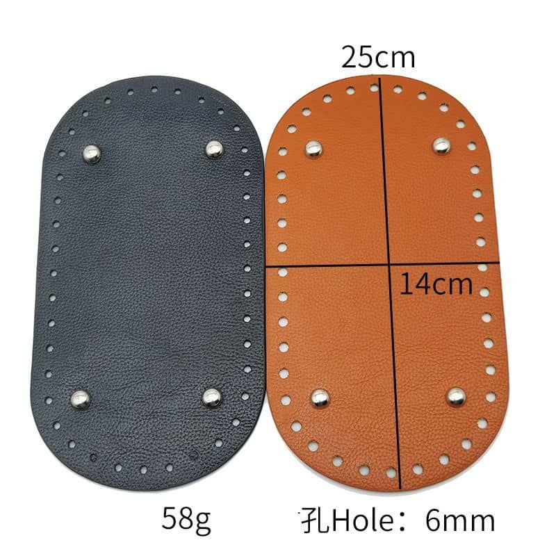 (14cm×25cm)Rectangular Bag Base PU Leather with Studs Crochet Tapak Beg ...