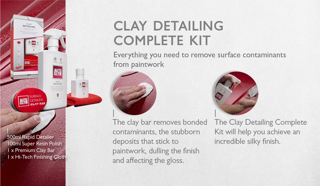AUTOGLYM Clay Detailing Complete Kit - Diy Claying To Remove Impurities | Shopee Malaysia