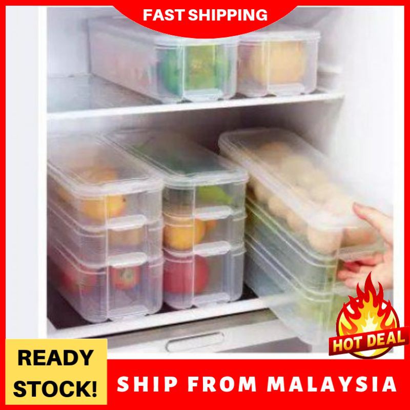 🔥[READY STOCK] 🔥3 LAYER FREEZER STORAGE BOX STACKABLE PLASTIC STORAGE ...