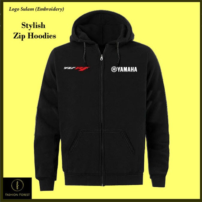 Zipper Hoodie Jacket Logo Yamaha Racing YZF-R1 Classic Sportswear ...