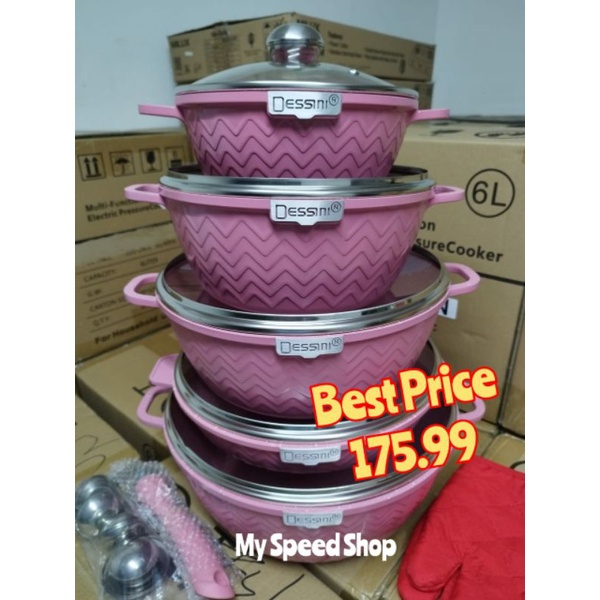 New Design Dessini 12pcs Cookware Non Stick High Class Zig Zag Wave ...