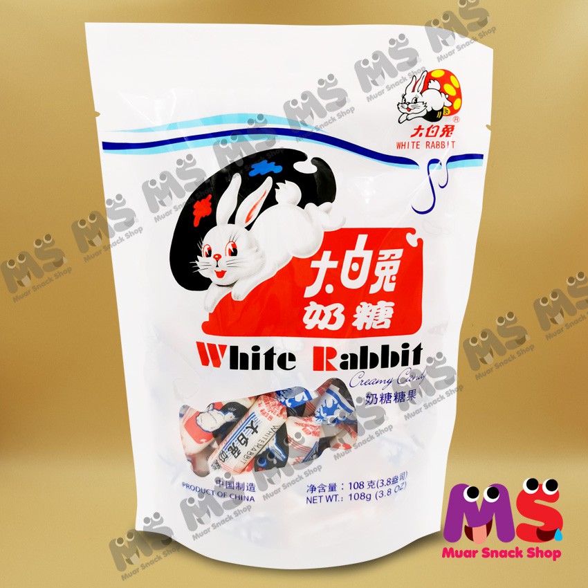 White Rabbit Creamy Candy 108g/ 大白兔奶糖糖果 原味/Original Flavor ...