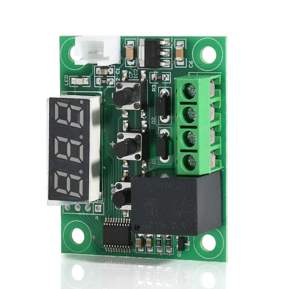 W1209 Blue LED Digital Temperature Controller Board Micro Thermostat Electronic Temp Control 12V ...