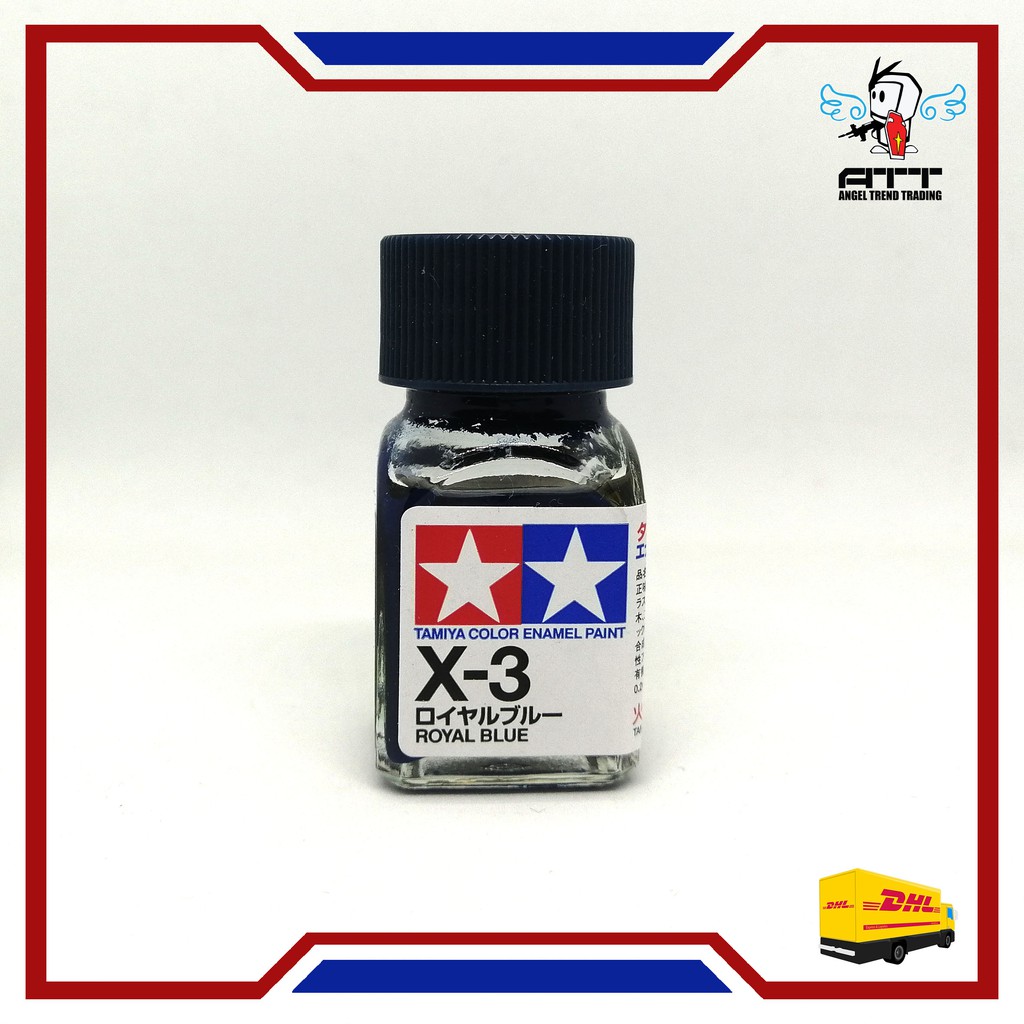 TAMIYA X-3 ROYAL BLUE ENAMEL 10ML (Gunpla Gundam Paint ModelKit Resin ...