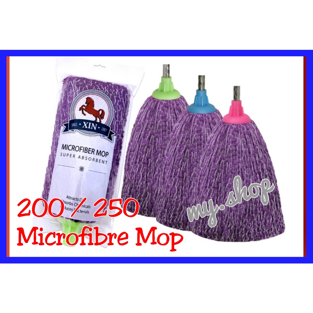 *STOCK AVAILABLE* 200P/250P Microfiber Super Absorbent Mop(no handle) | Shopee Malaysia