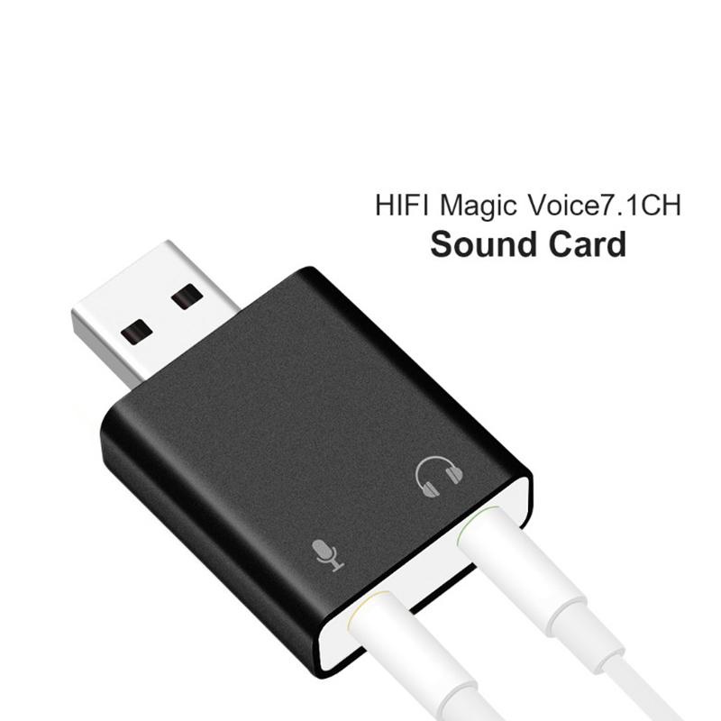 (Spot goods)7.1-Channel Aluminum Alloy Usb Sound Card Computer External ...