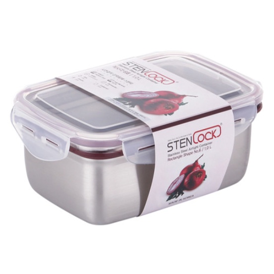 STENLOCK Classic Stainless Steel Side lunch Box 1000ml Rectangle NO 6 ...