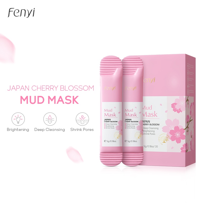 Fenyi Cherry Blossom Mud Mask KAOLIN Cleansing Blackhead Whitehead 5g ...