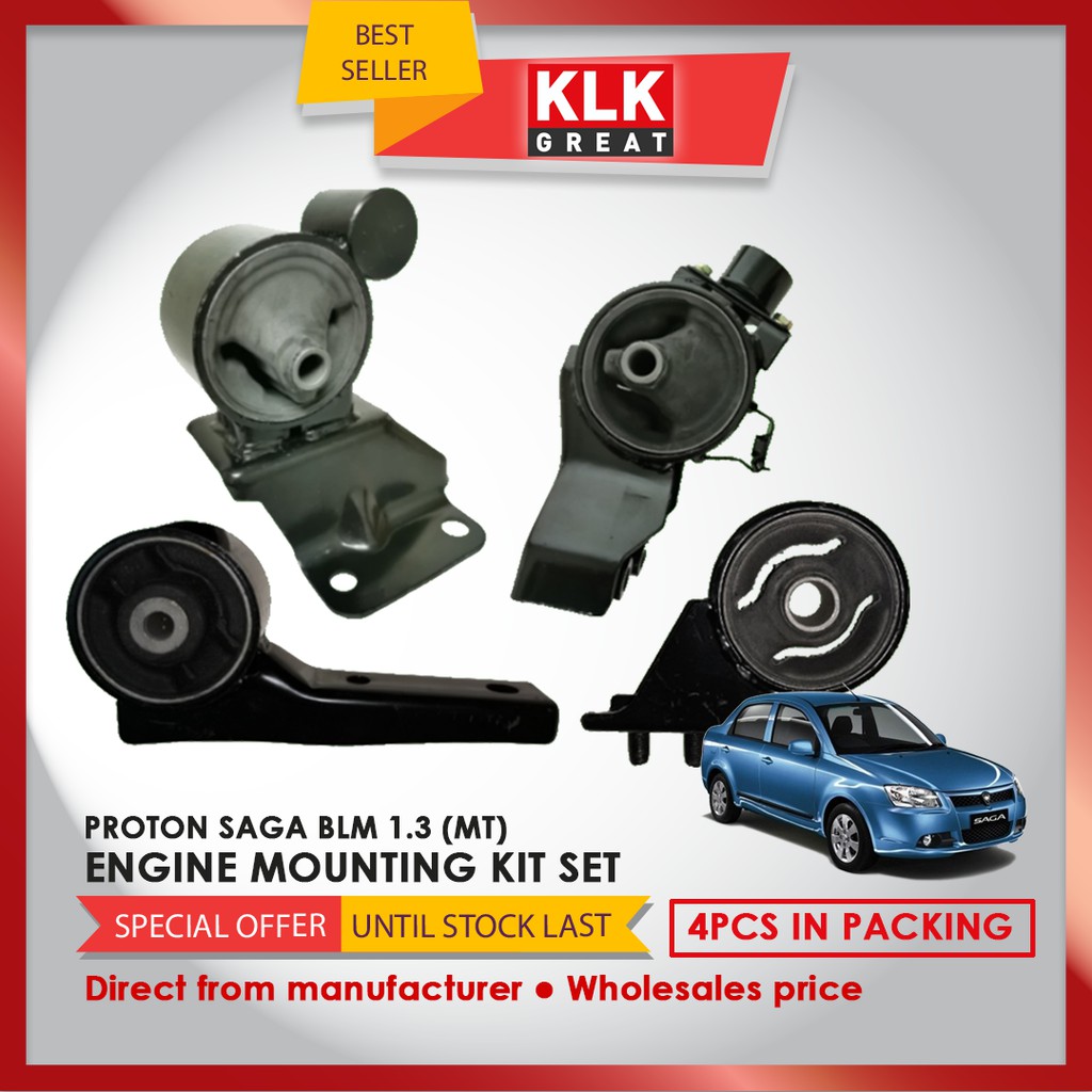PROTON SAGA BLM 1.3 (MT) ENGINE MOUNTING-KIT SET (4PCS IN PACKING ...