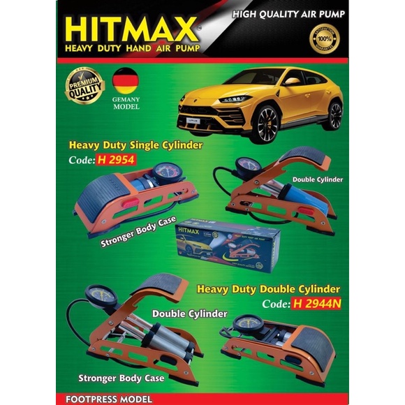 [100% ORIGINAL] HITMAX HADSEN HEAVY DUTY SINGLE / DOUBLE-SUB FOOT PUMP ...