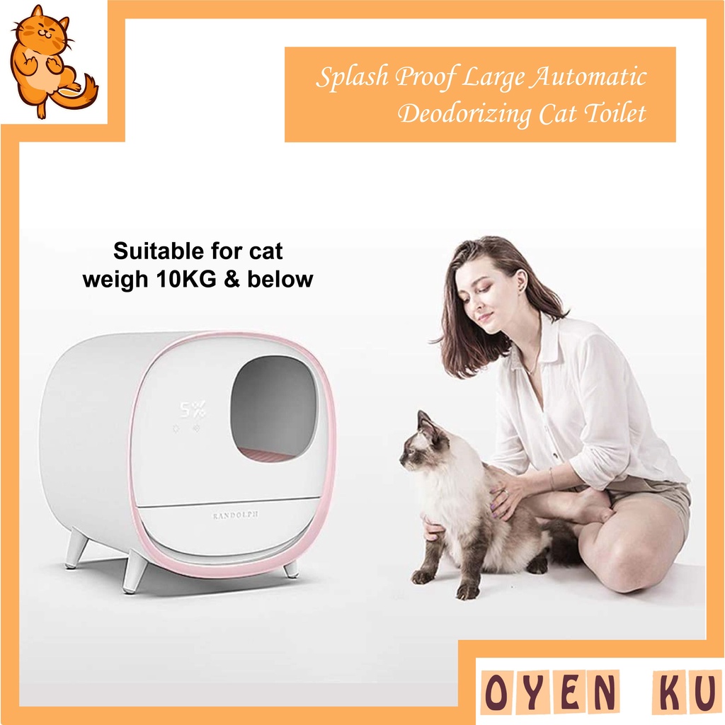 RANDOLPH Smart Cat Litter Box with deodorizer Luxury Cat Litter Box ...