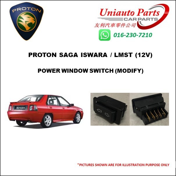 PROTON SAGA ISWARA / LMST (12V) POWER WINDOW SWITCH (MODIFY) | Shopee ...