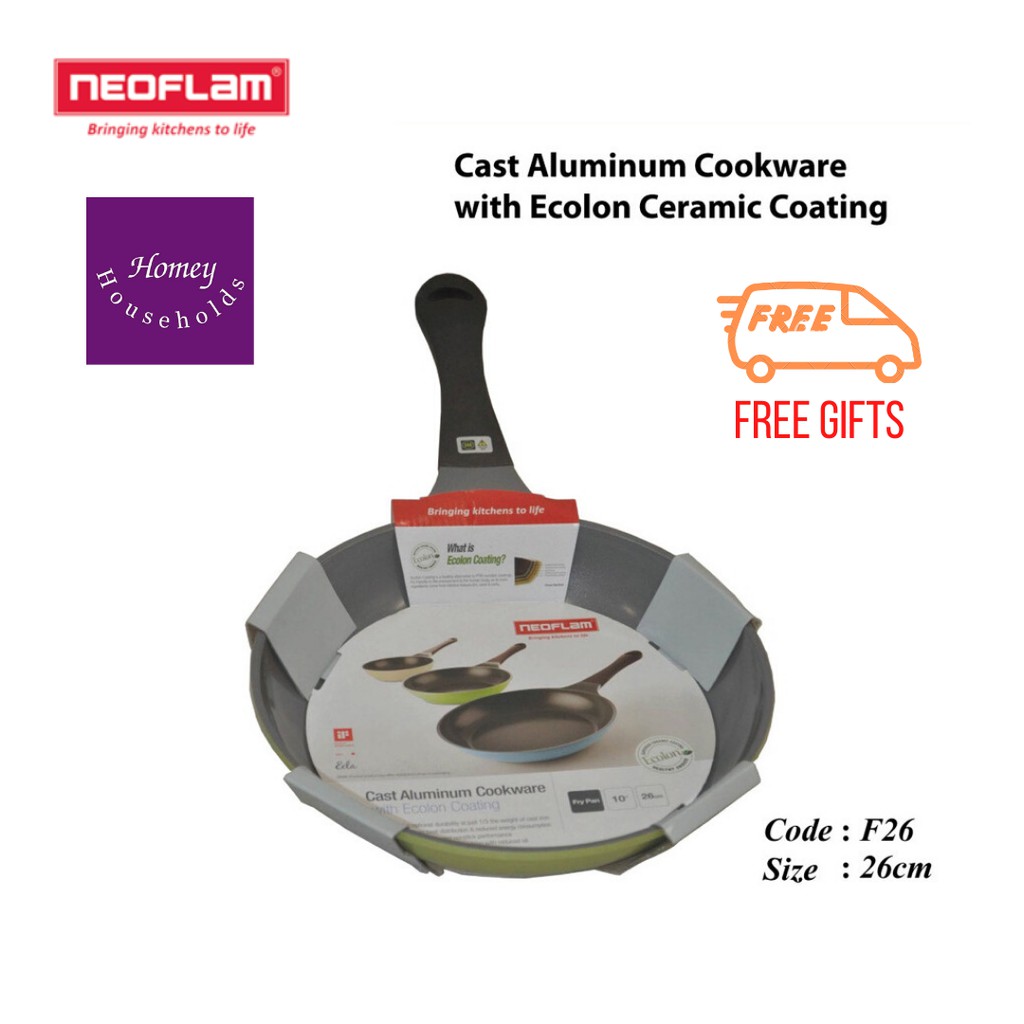Neoflam Cast Aluminum 26cm (10") Pan with Ecolon Ceramic Coating | Shopee Malaysia