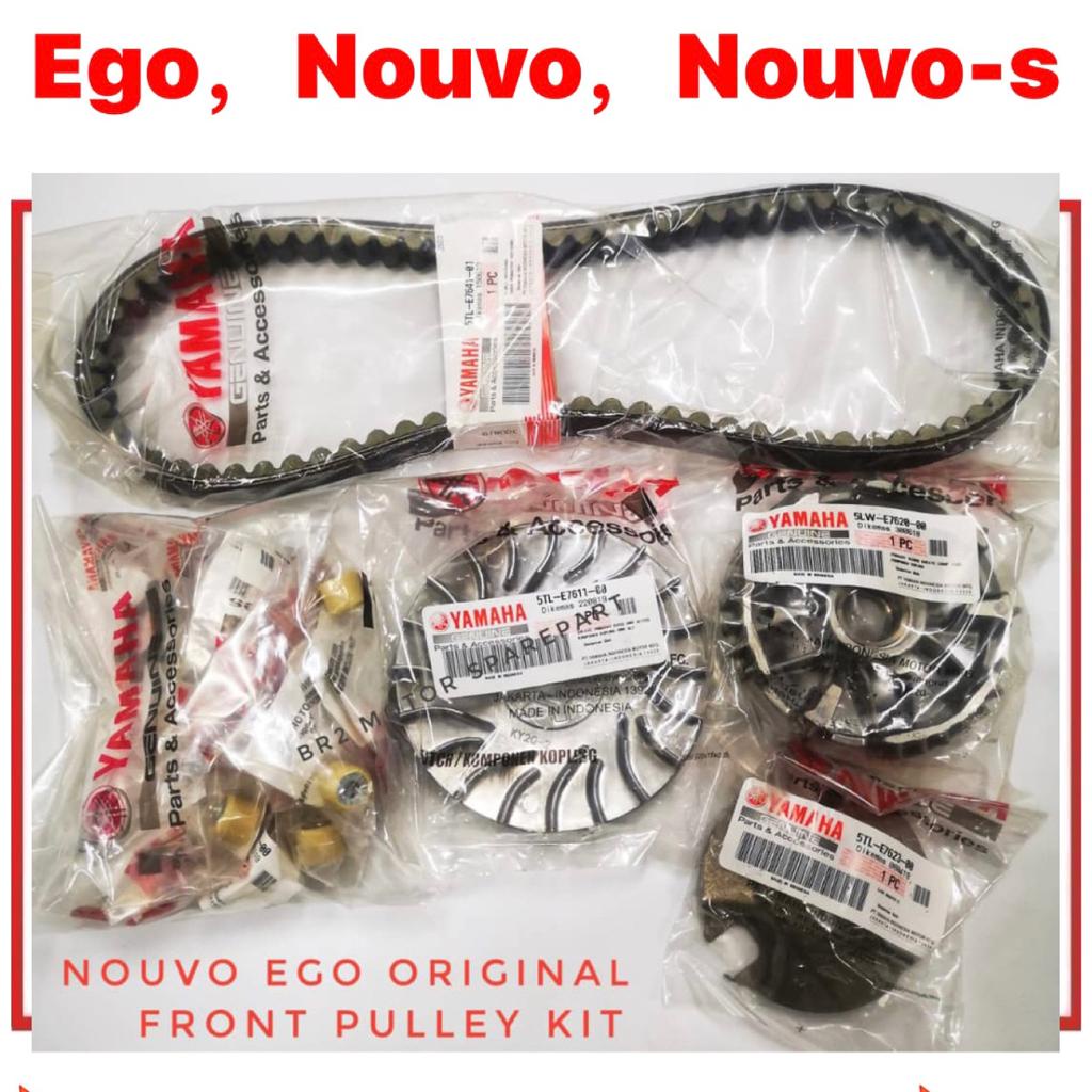 FRONT PULLEY KIT V-BELT FRONT PULLEY PULLY BELT BELTING DEPAN ORIGINAL 5VW-CLTH7-01 YAMAHA EGO ...