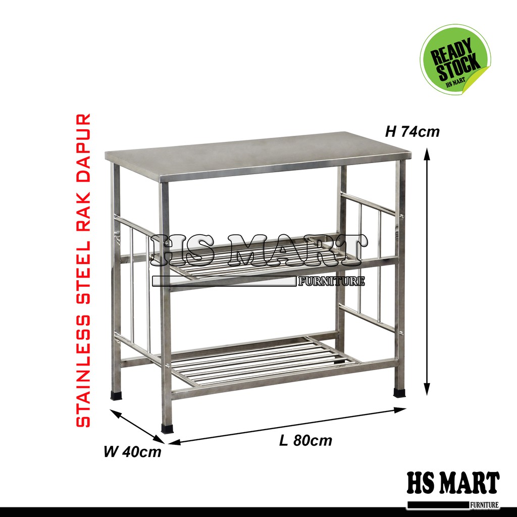 Stainless Steel Kitchen Stove Rack HS SG1 - Gas Rack / Rak Dapur / Rak ...