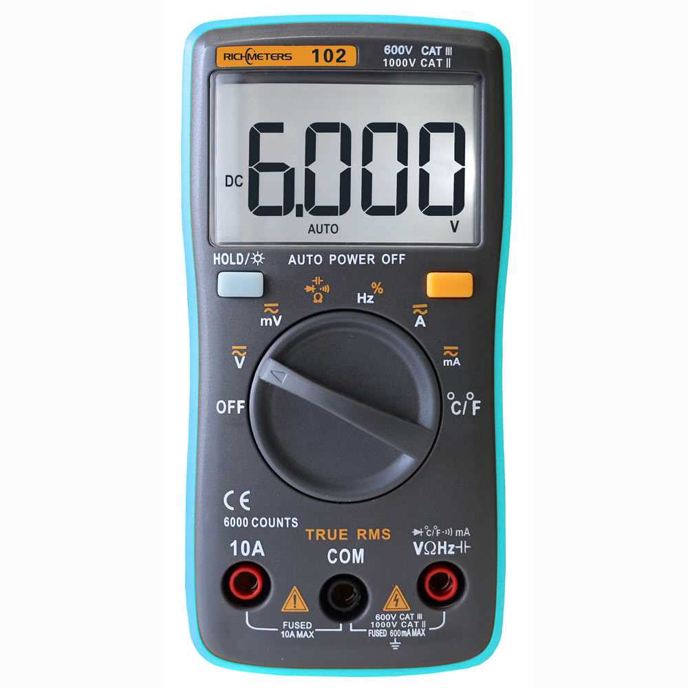 RICHMETERS RM102 True RMS Digital Multimeter DMM DC AC Voltage Current ...