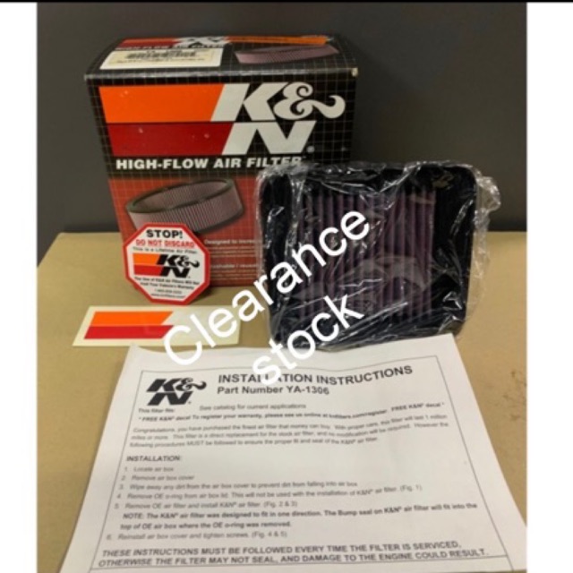 AIR FILTER K&N 100% ORIGINAL USA 135LC V1/V2/V3/V4/V5/V6 4S/5S | Shopee ...