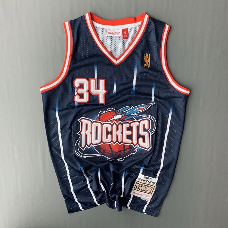 Nba Basketball Jerseys Houston Rockets 34 Olajuwon Retro | Basketball ...