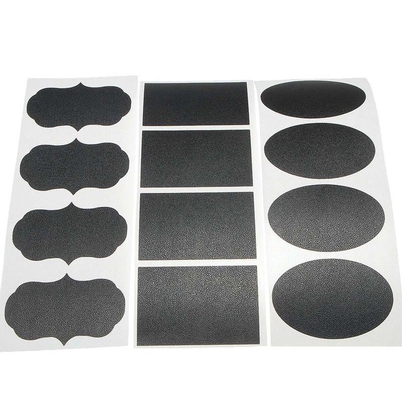36pcs/set Glass Jar Bottle Sticker Erasable Chalkboard Lables Kitchen ...