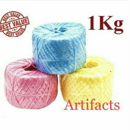 Premium Plastic Raffia String / Rope / Tali Rafia Plastik - 1kg ...