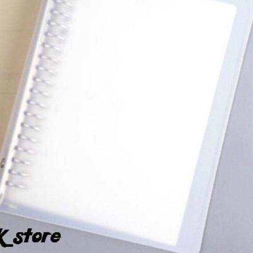 PUTIH Run Transparent White Plastic BINDER COVER A5 RING/Transparent ...
