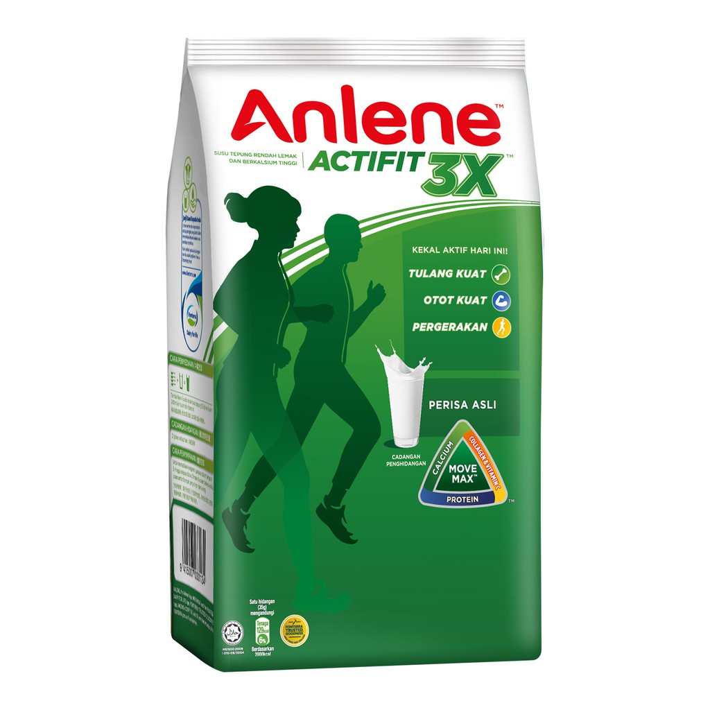 Anlene Actifit 3X™ Low Fat High Calcium Adult Milk Powder Plain 600G ...