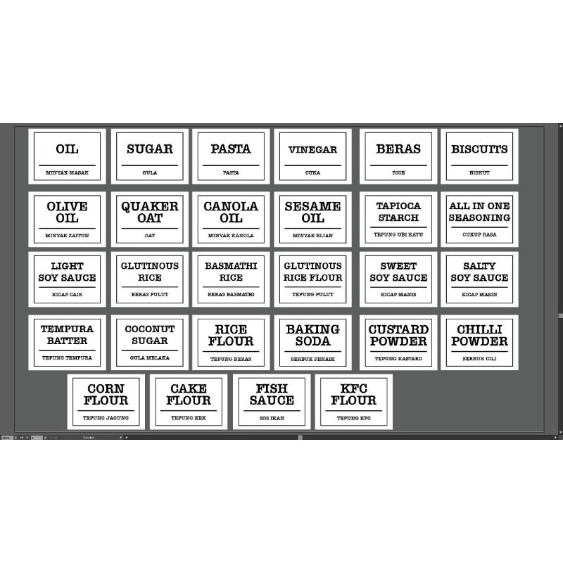 Sticker Label Dapur / Sticker Transparent | Shopee Malaysia