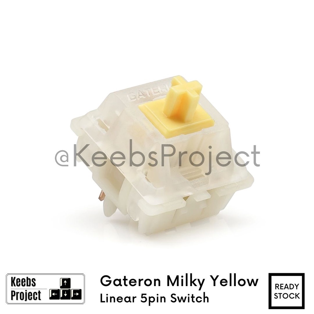 Gateron Milky Yellow Pro 5pin New Yellow pro 3pin Mechanical Linear ...