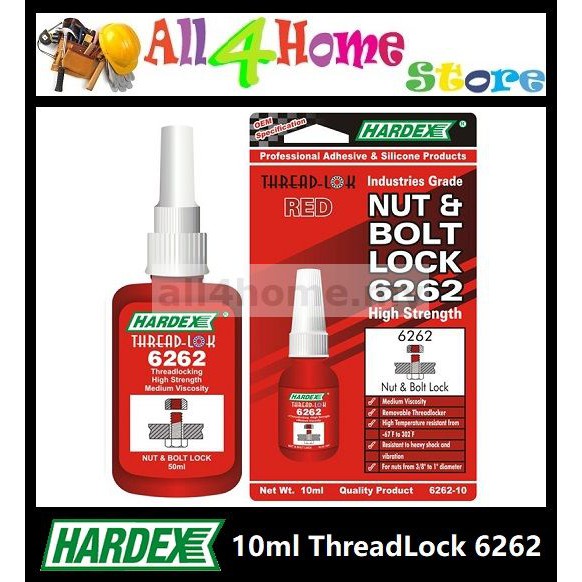 10ml HARDEX Thread Locker 6262 - RED | Shopee Malaysia