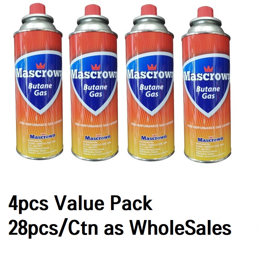 4pc/set, 230g MASCROWN BUTANE GAS CARTRIDGE 7set/carton - Made in Korea ...