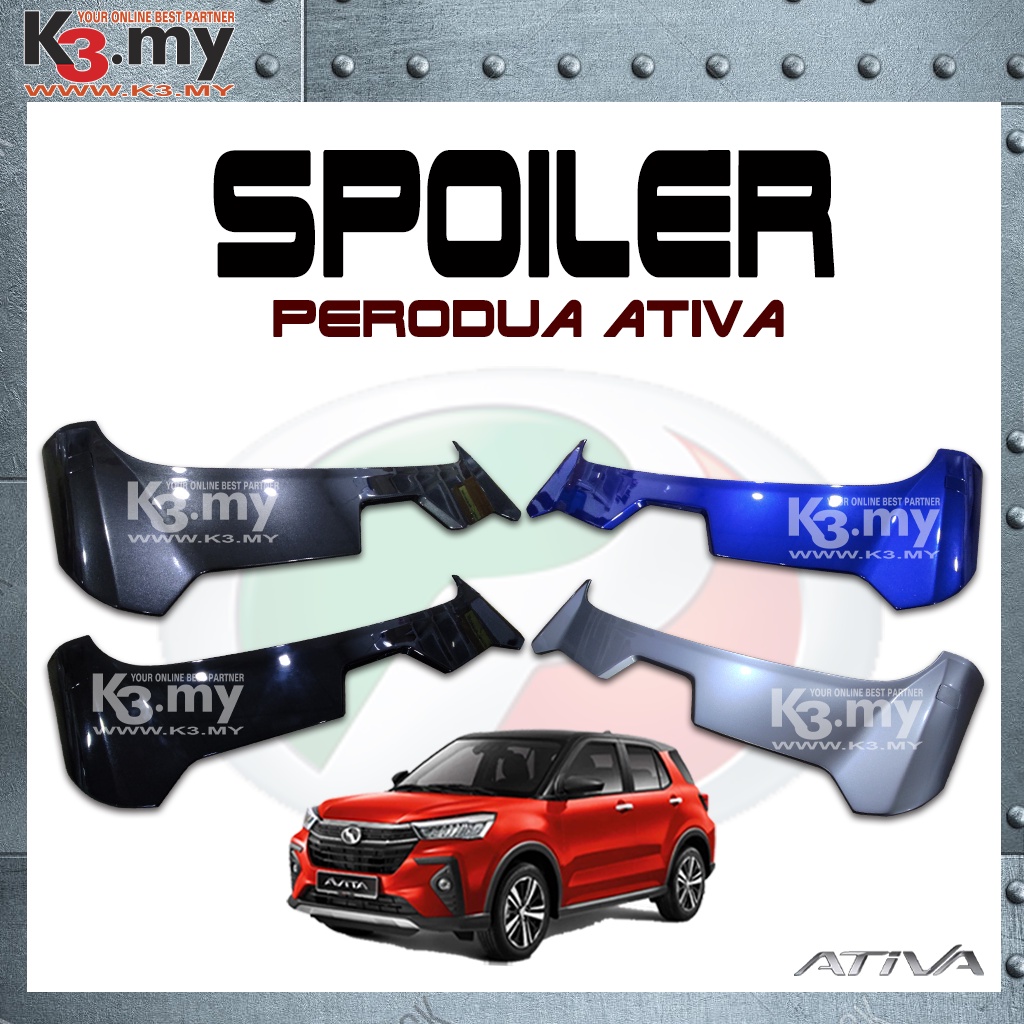 Perodua Ativa Spoiler Abs Oem Gear Up With Paint | Shopee Malaysia
