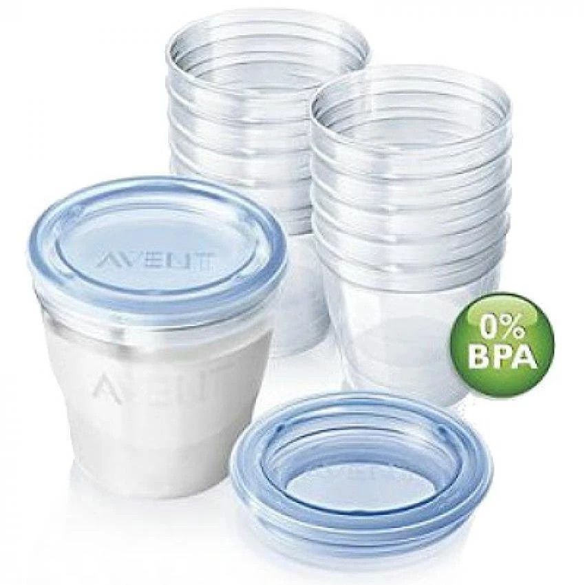 Philips AVENT VIA Breast Milk Containers 10x180ml | Shopee Malaysia