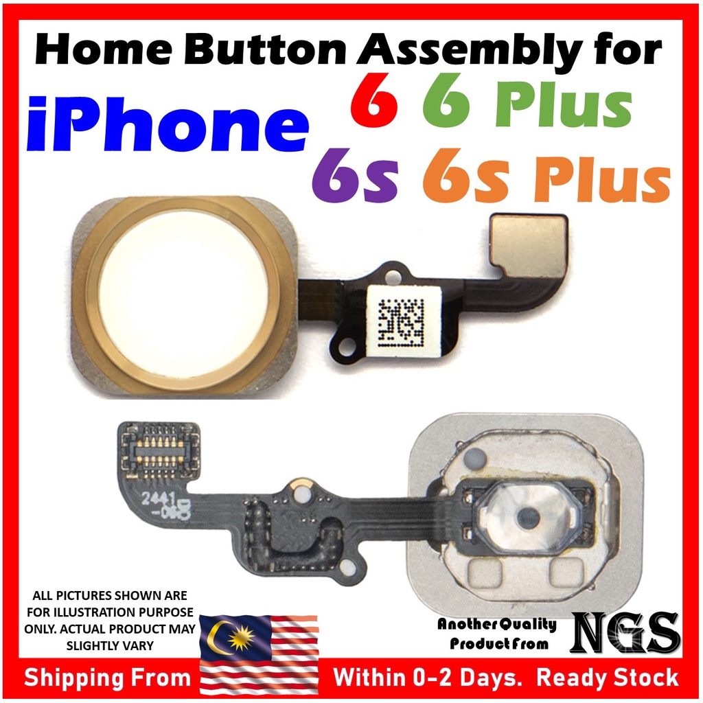 Touch ID Home Button Ribbon Compatible With iPhone 6 / iPh 6 Plus ...
