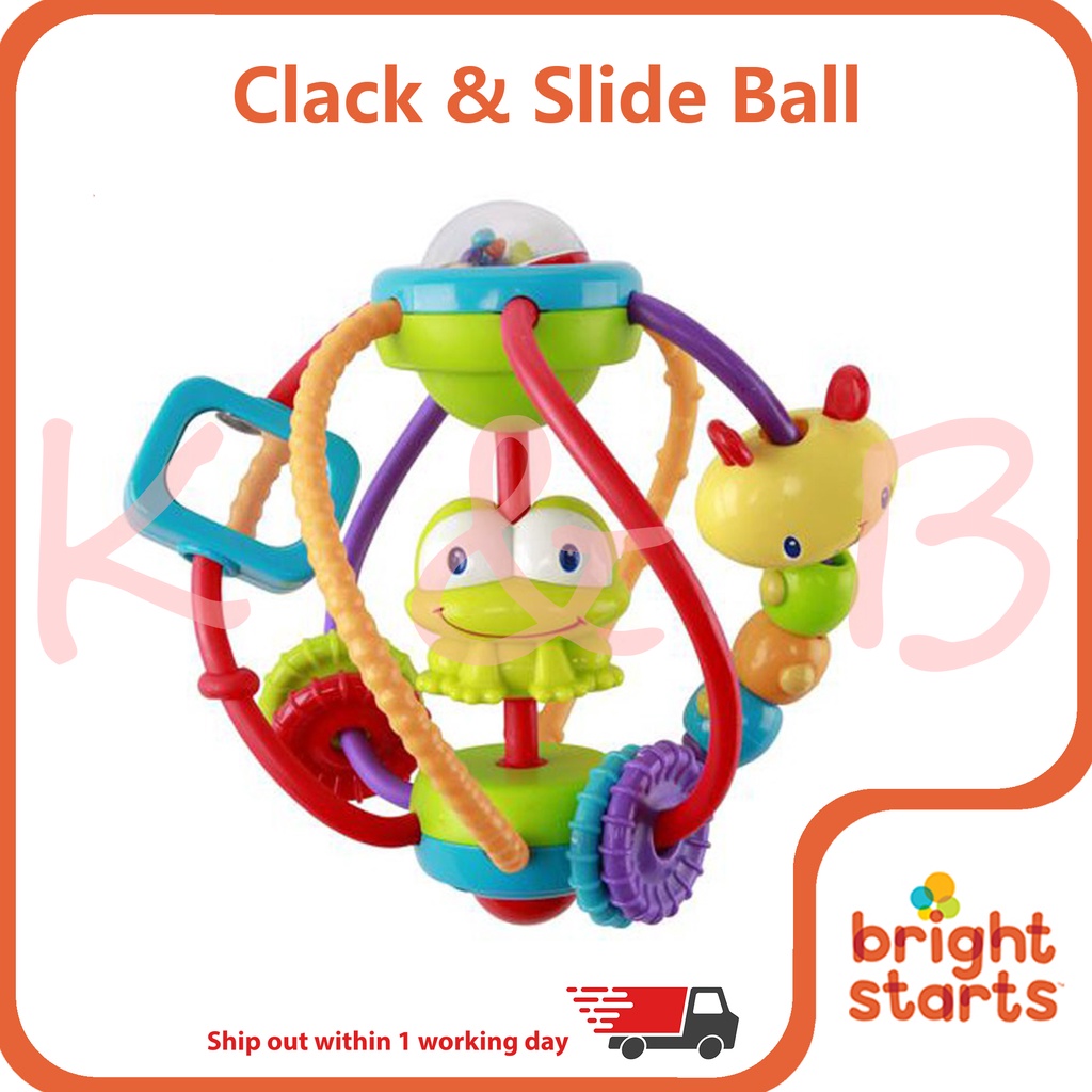 Bright Starts Clack & Slide Baby Activity Ball | Shopee Malaysia
