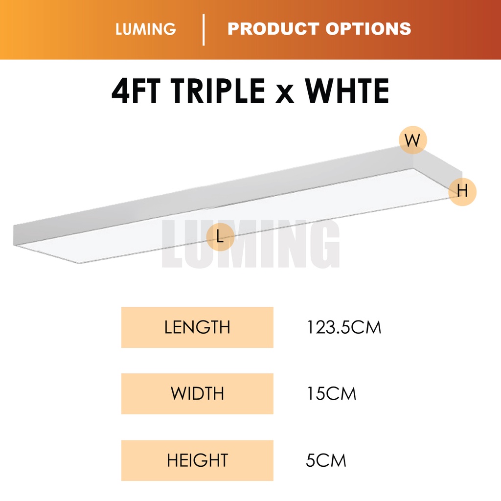 LMG_ LED T8 Linear Light Casing Office Light 2FT 4FT Kalimantang Tube ...