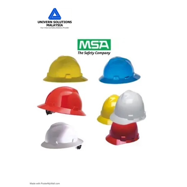 MSA Safety Helmets V-GARD - Full Brim & Cap Style (USA & CHINA) - c/w ...