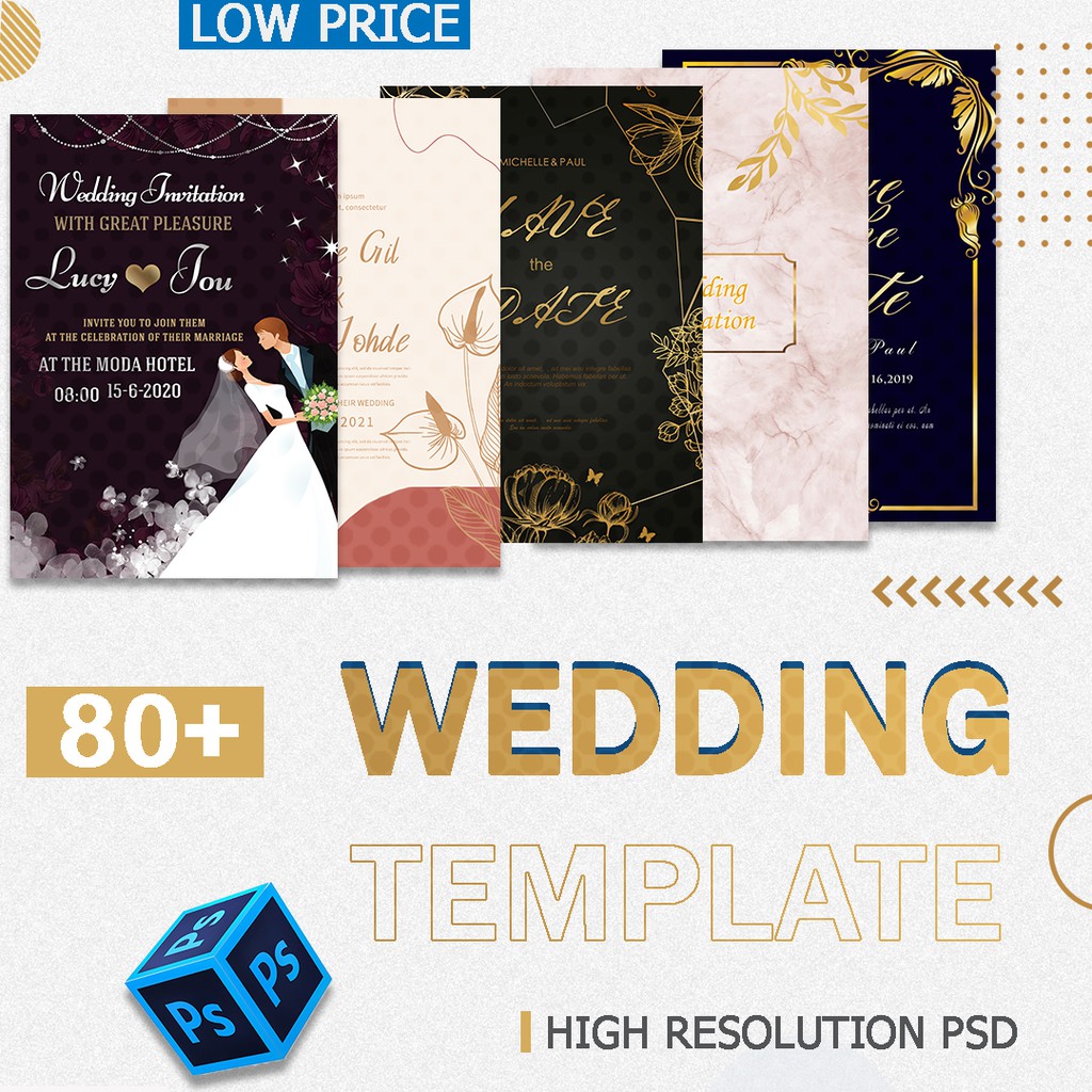 80+ Photoshop wedding Poster template PREMIUM Vol 1 (PSD ) | Shopee ...