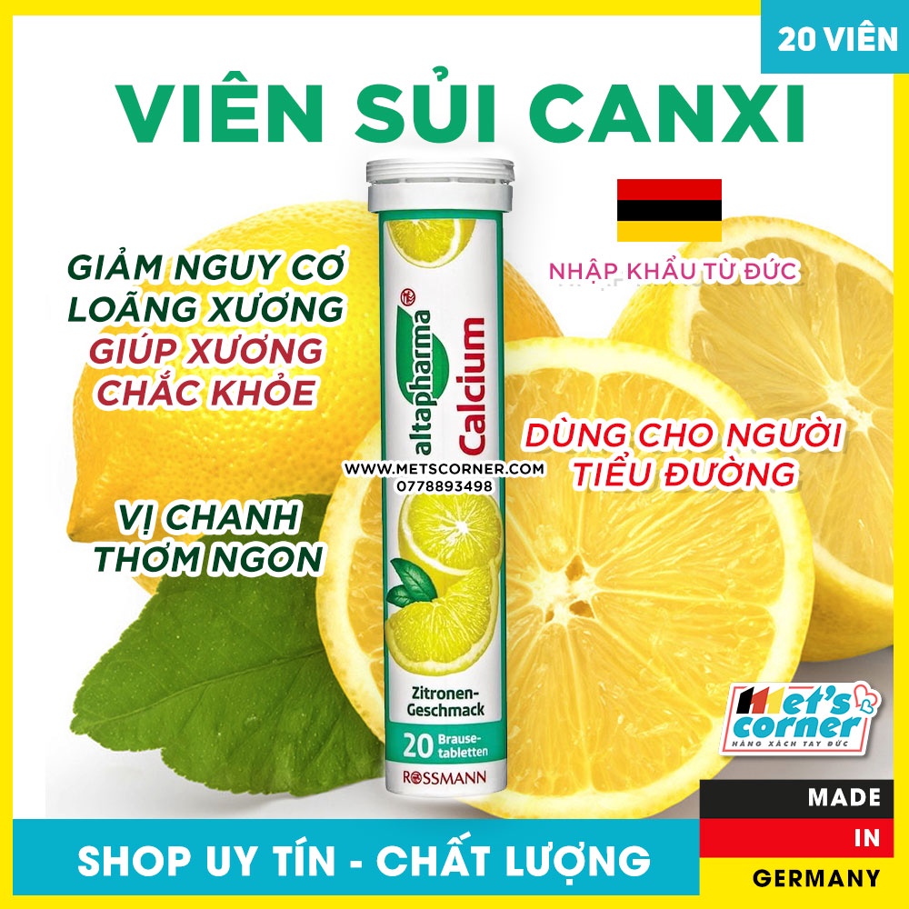 Altapharma Calcium Effervescent Tablets, Calcium Supplements, 20 ...