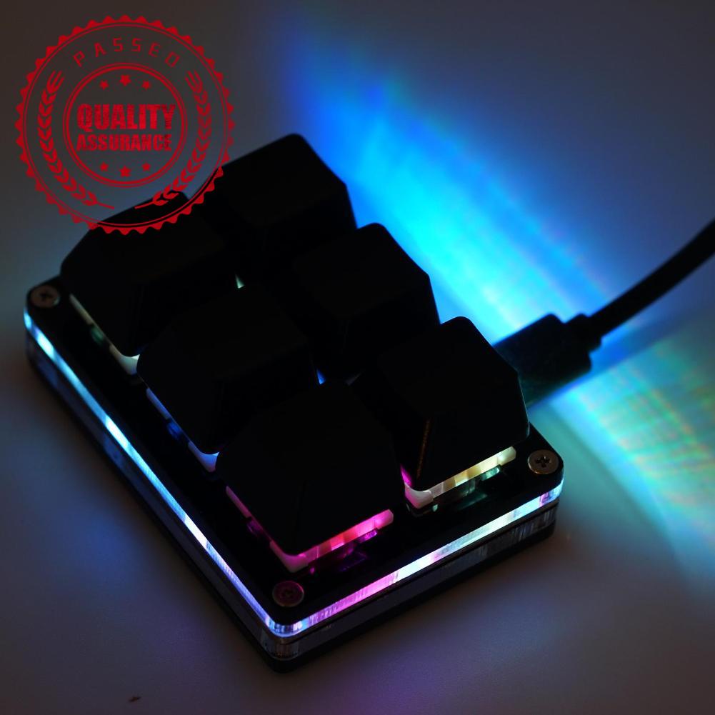 6 Keys Black Keypad Mini Keyboard Copy Paste Custom Key Key Shortcut Mechanical One Password ...