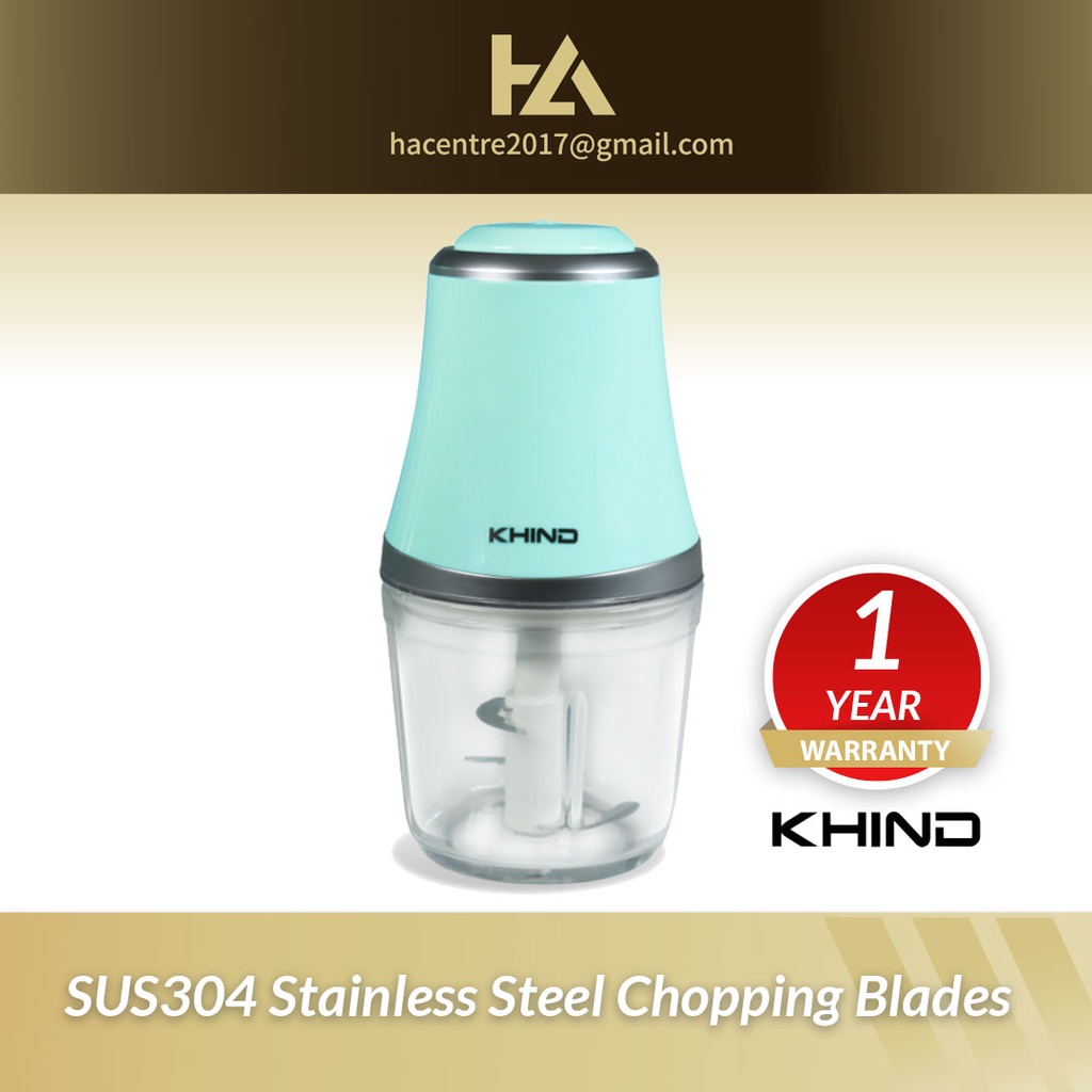 Khind 0.6L Glass Mini Chopper FPC900 搅肉机 搅拌机 Pengisar Makanan Kaca ...