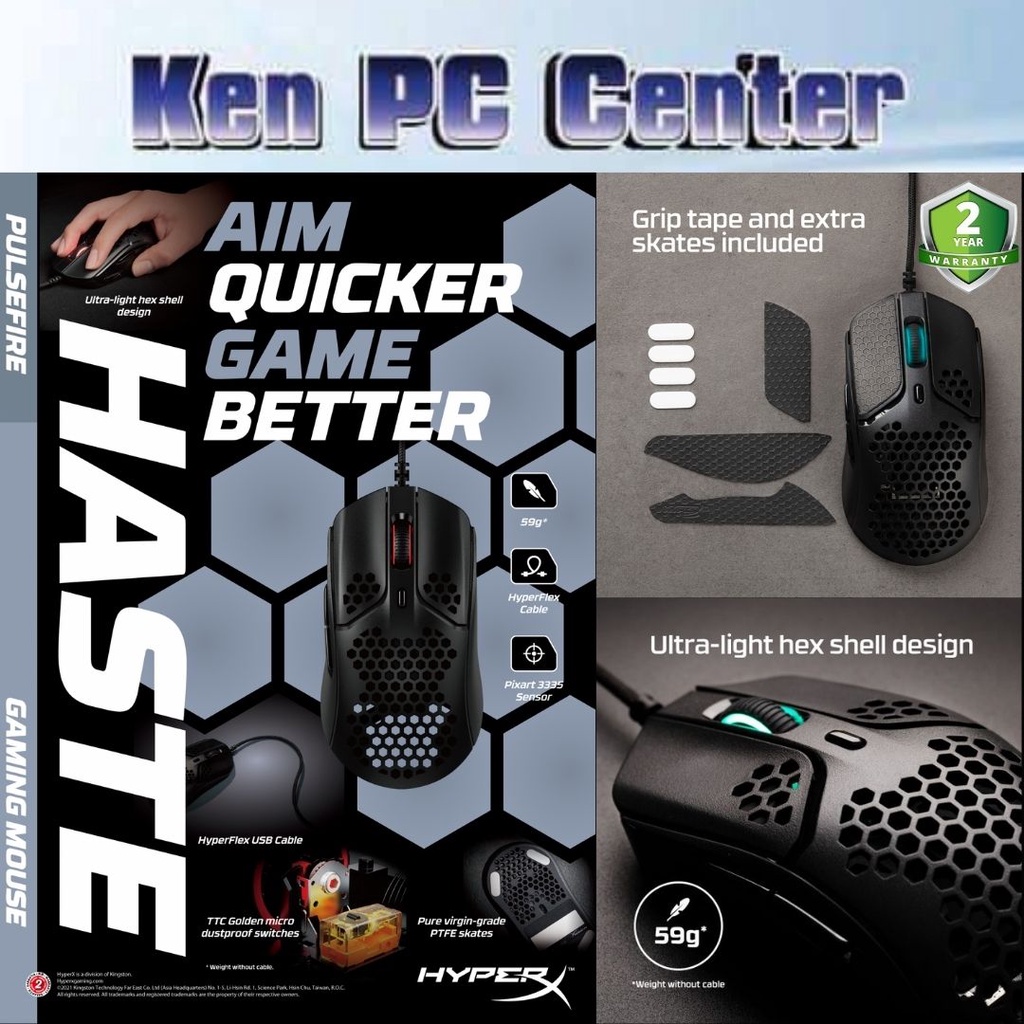 Budget RGB Light Gaming Mouse HYPER-X HYPERX PULSEFIRE HASTE ...