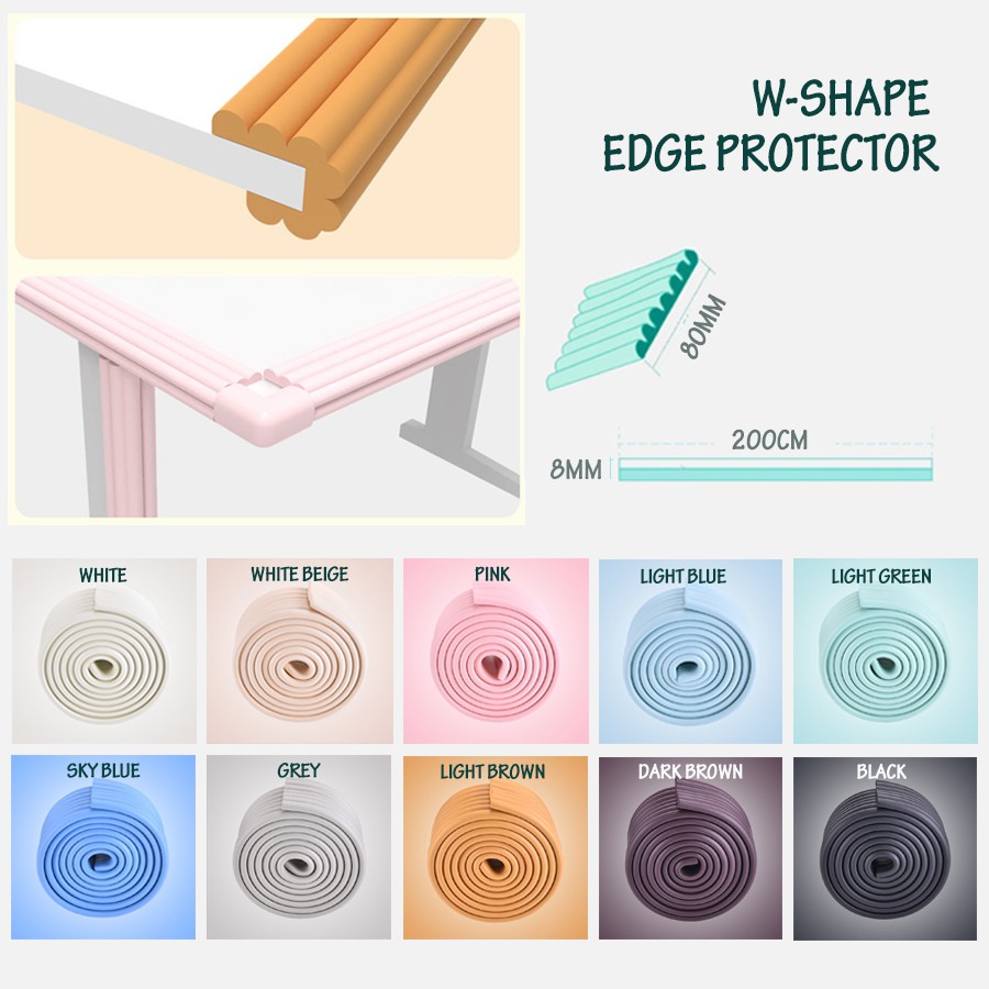 Baby Edge Protector Soft Rubber Hurt Prevention Edge Corner Guards Baby ...
