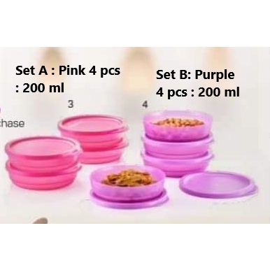 Tupperware Original: Summer Fresh Round (4 pcs) 200 ml | Shopee Malaysia
